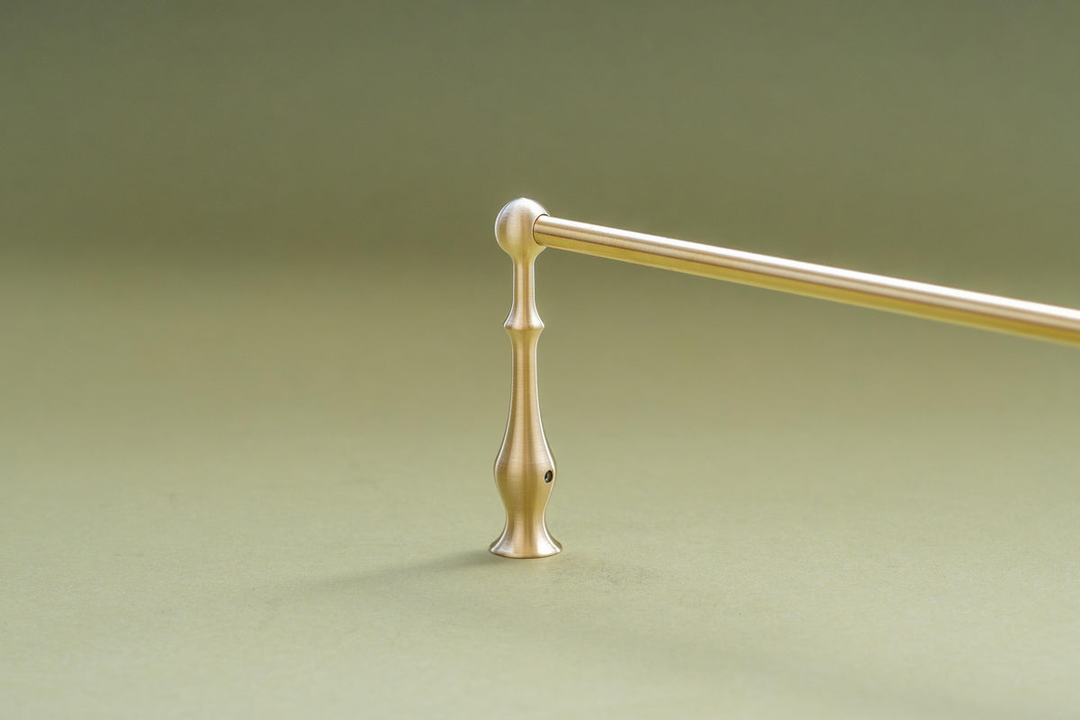 Tipping Rail Right End Post - Solid Brass | The Bishop Gallery Rail ...