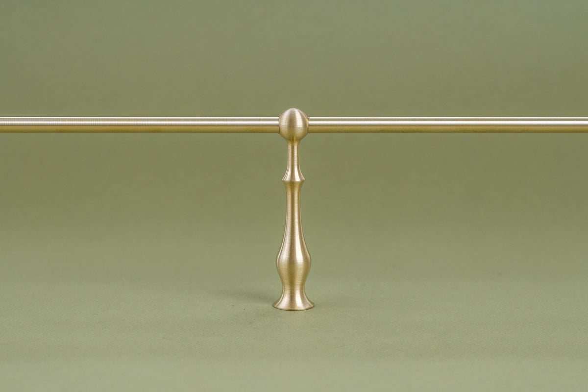 Tipping Rail Pass Through Post - Solid Brass | The Bishop Gallery Rail ...
