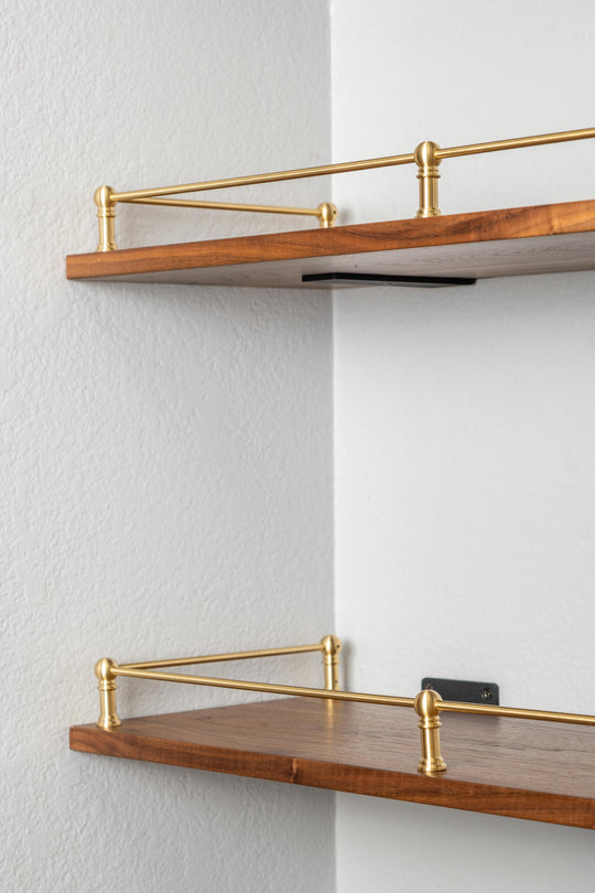 Customizable Gallery Rail | Tipping Rails - Brass Hardware