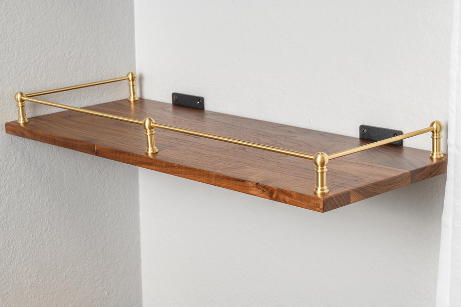 Customizable Gallery Rail | Tipping Rails - Brass Hardware