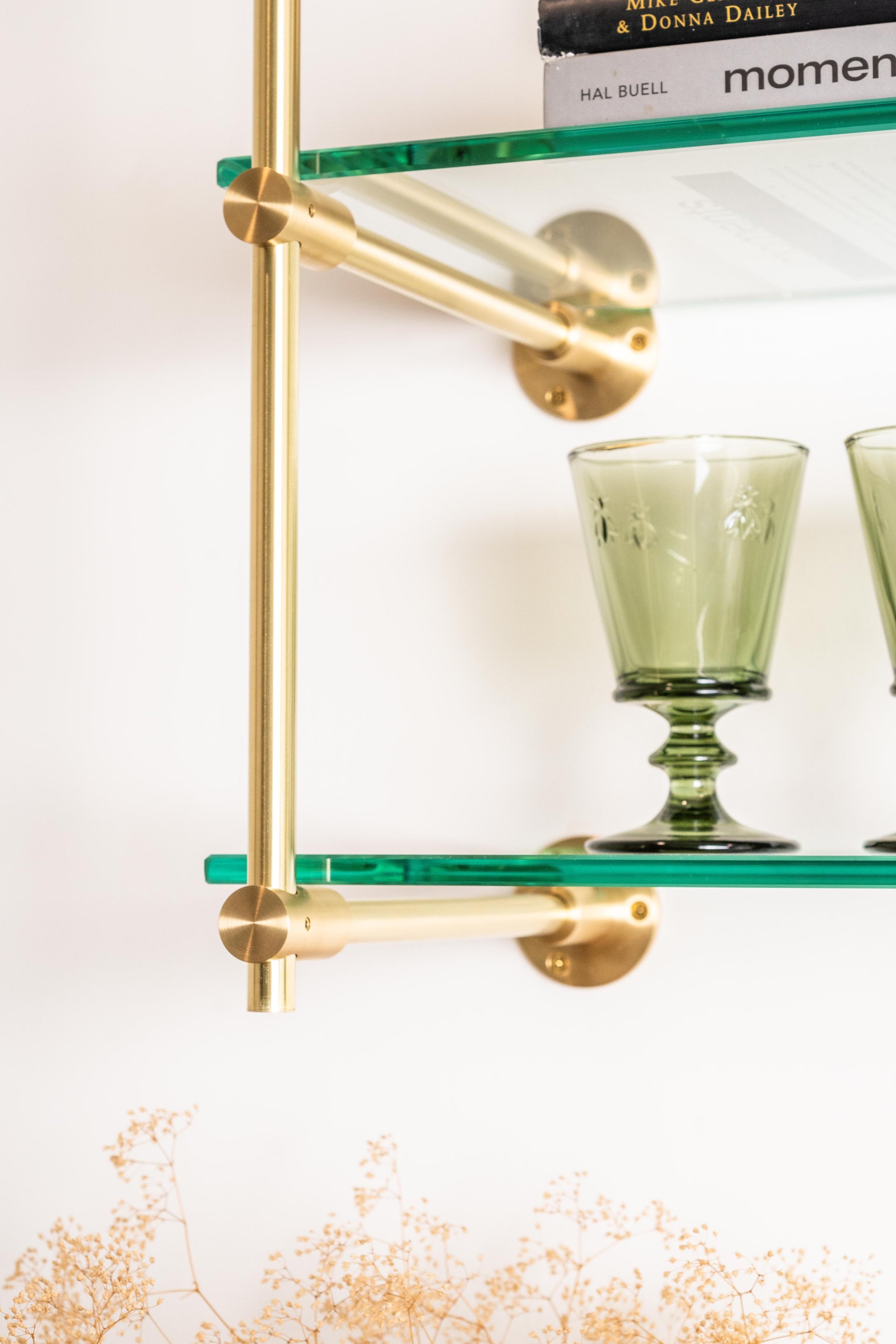 French Bistro Shelving - Brass and Glass Shelves | The Origin - Brass ...