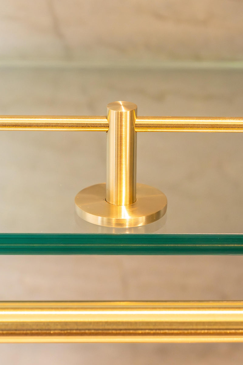 Tipping Rail Pass Through Post - Solid Brass | The Origin Gallery Rail ...