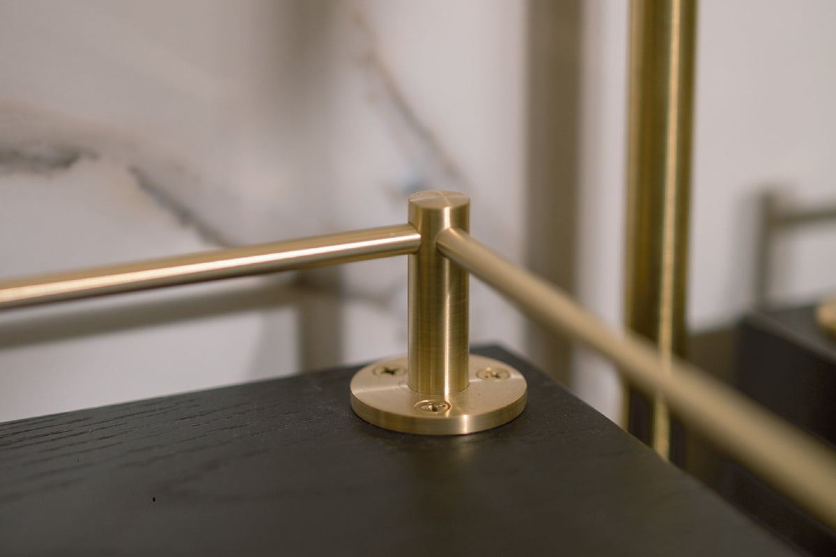 Customizable Gallery Rail | Tipping Rails - Brass Hardware