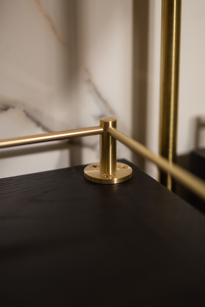 Customizable Gallery Rail | Tipping Rails - Brass Hardware